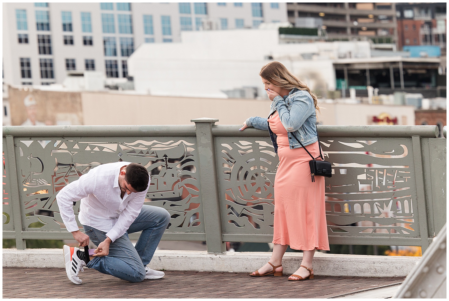 Nashville Wedding Proposal | Mark & Gale | Pedestrian Bridge | Tracye ...